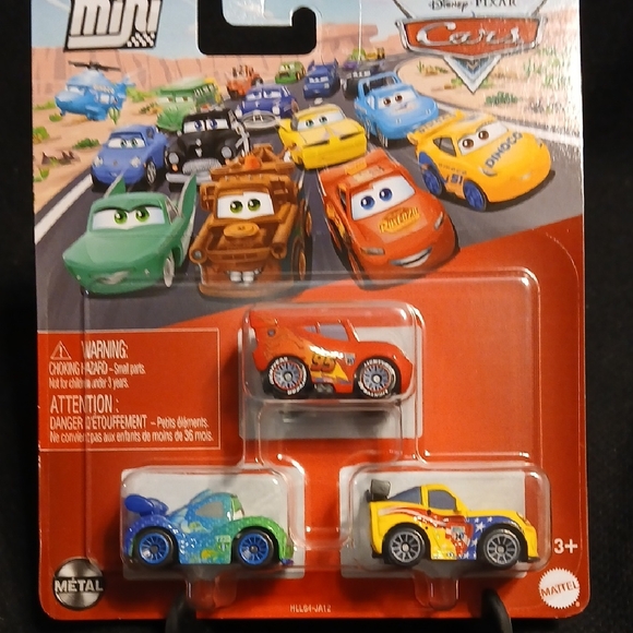 Mattel | Toys | Mattel Disney Cars Mini Racers 3pack Red Blue Yellow ...